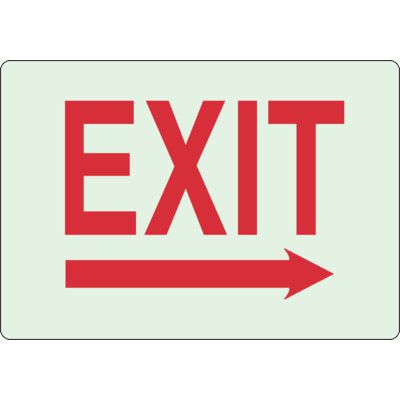 Luminous Exit Signs - Right Arrow|Seton Canada | Seton.ca