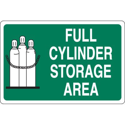 Cylinder Mining Signs - Full Cylinder Storage area | Emedco