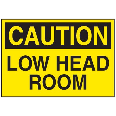 Caution Low Head Room Labels | Emedco