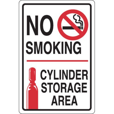 No Smoking Cylinder Storage Area Sign | Seton Canada | Seton.ca