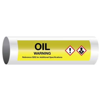 Warning Oil Pipe Markers, GHS Pipemarkers | Seton | Seton