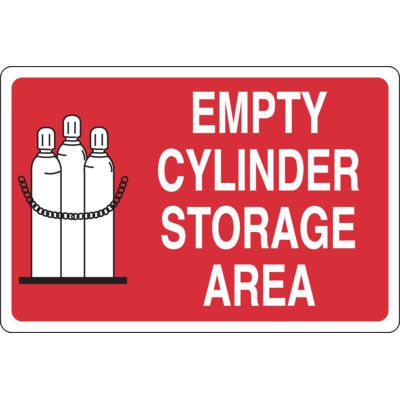 Cylinder Mining Signs - Empty Cylinder Storage area | Emedco
