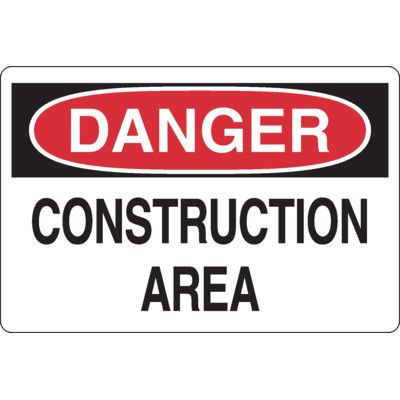 Heavy-Duty Construction Signs - Danger Construction Area | Seton