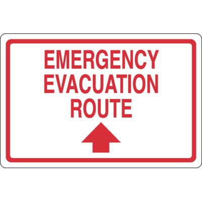 Heavy-Duty Emergency Rescue and Evacuation Signs - Emergency Evacuation ...