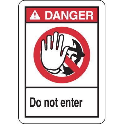 ANSI Danger Sign - Do Not Enter | Emedco