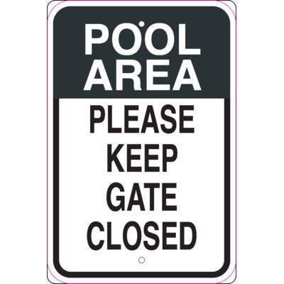 Pool Area Please Keep Gate Closed - Pool Signs|Seton Canada | Seton.ca