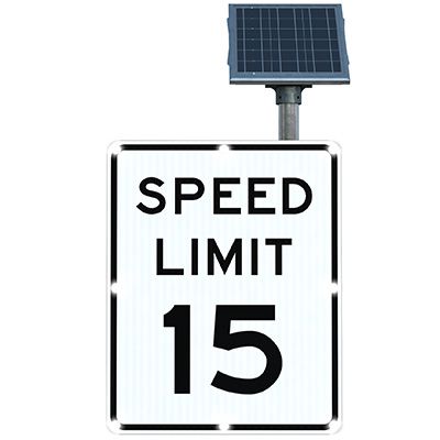 BlinkerSign Flashing LED SPEED LIMIT 15, Sign Boards | Emedco