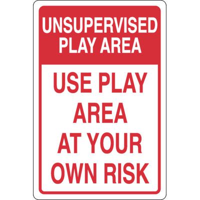 Unsupervised Play Area - Playground Sign | Seton | Seton.ca