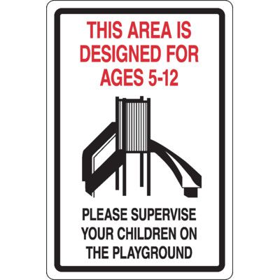 This Area Is Designed For Ages 5-12 - Playground Sign | Seton | Seton