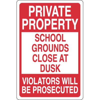 Private Property Signs - School Grounds Signs | Seton | Seton