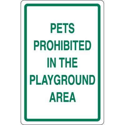 Pets Prohibited - Playground Sign|Seton Canada | Seton.ca