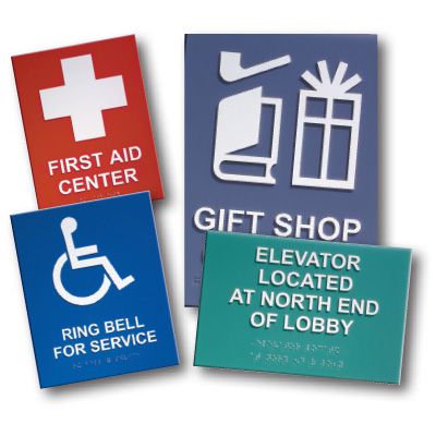 Custom Sized Engraved Braille Signs | Seton