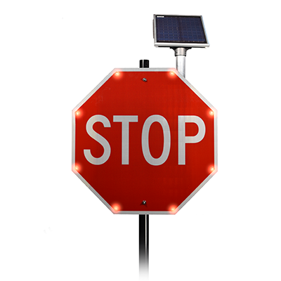 BlinkerStop® Flashing LED Stop Sign | Seton | Seton