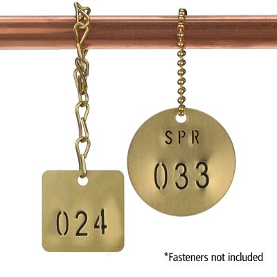 Custom Stamped Brass Valve Tags | Emedco