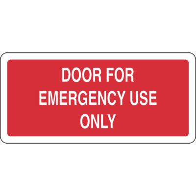 Door For Emergency Use Only Sign | Emedco