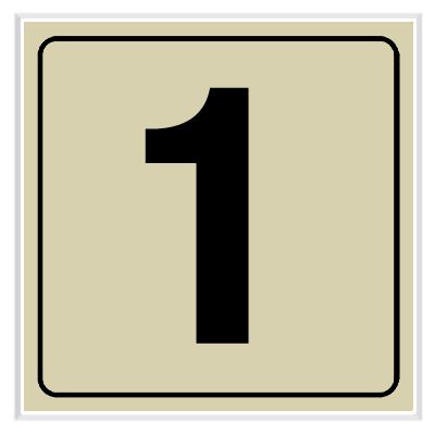 1 - Engraved Door Number Signs|Seton Canada | Seton.ca