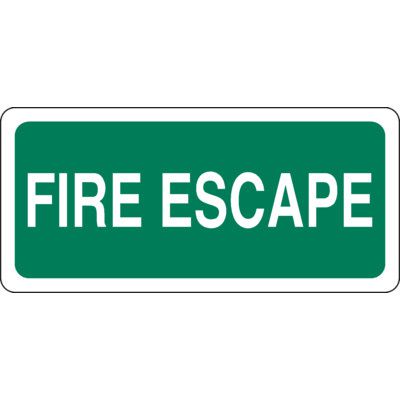Glow In The Dark Fire Escape Sign | Emedco
