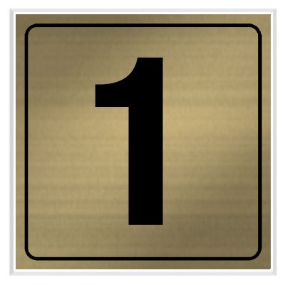 1 - Engraved Door Number Signs | Emedco
