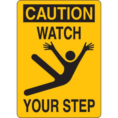 Slipping & Tripping Signs | OSHA & ANSI Fall Prevention | Emedco