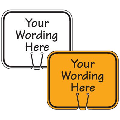 Custom-Worded Traffic Cone Signs, Traffic Cones | Emedco