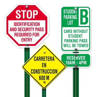 Custom Hi-Intensity Reflective Traffic and Parking Signs | Emedco
