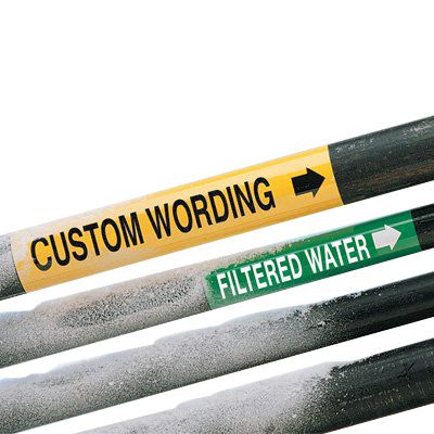 Custom Ultra-Mark® Wrap Around High Performance Pipe Markers | Emedco