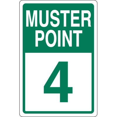 Muster Point 4 Sign | Emedco