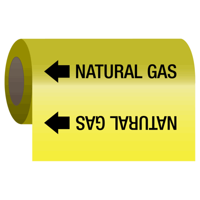 Natural Gas - Wrap Around Adhesive Roll Markers | Emedco