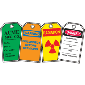 Custom Printed Multi-Colour Plastic Tags|Seton Canada | Seton.ca
