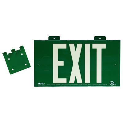 BradyGlo™ UL924 50' Double-Sided Steel-Framed Exit Sign | Seton