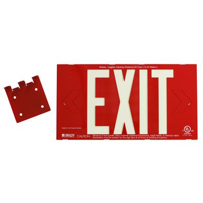 BradyGlo™ UL924 50' Double-Sided Steel-Framed Exit Sign | Seton