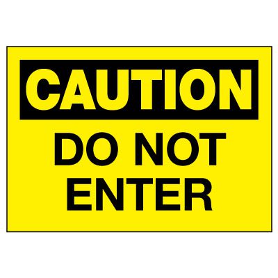 Caution Do Not Enter Hanging Doorway Barricade Sign Kit | Seton