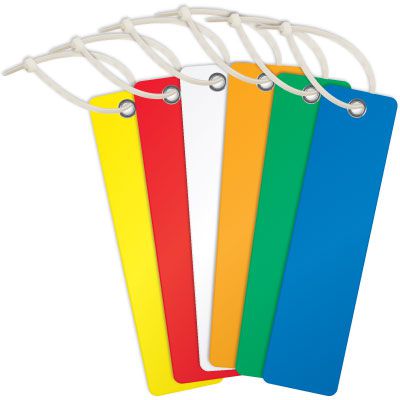 Mini Colored Rectangle Tags | Emedco