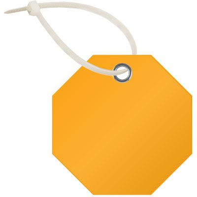 Mini Colored Octagon Tags | Emedco