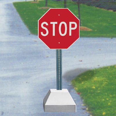 Sign Post Concrete Base