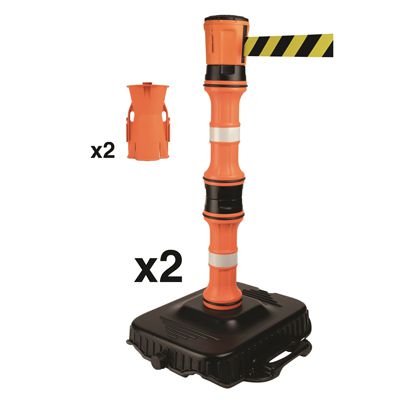 EasyExtend Safety Barrier - Yellow/Black Tape Head Unit, Post & Base ...