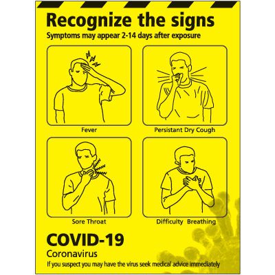 Recognize the Signs of COVID-19 Poster | Seton