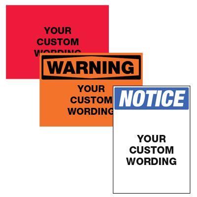 Custom ToughWash® Harsh Washdown Adhesive Signs|Seton Canada | Seton.ca