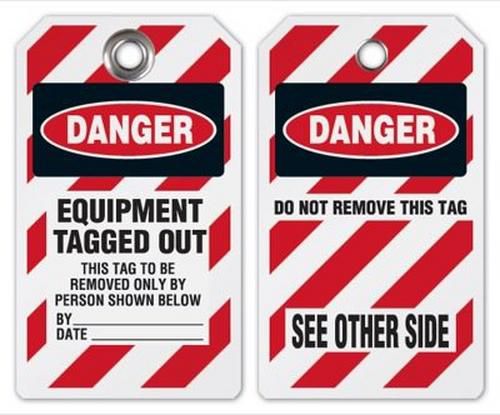 Danger Equipment Tagged Out Tag|Seton Canada | Seton.ca