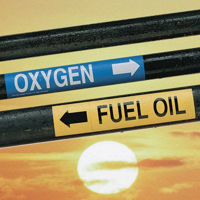 Custom Weather-Code™ Outdoor Pipe Markers | Emedco