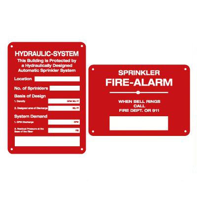Sprinkler Identification Signs | Seton