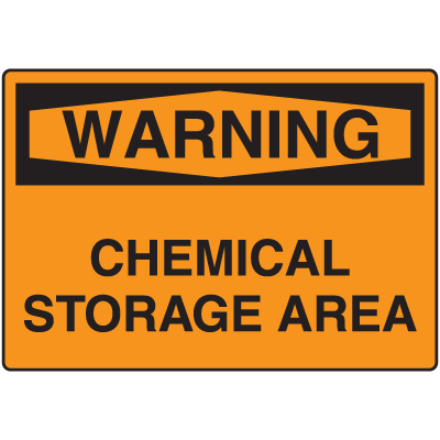 Warning Signs - Warning Chemical Storage Area|Seton Canada | Seton.ca