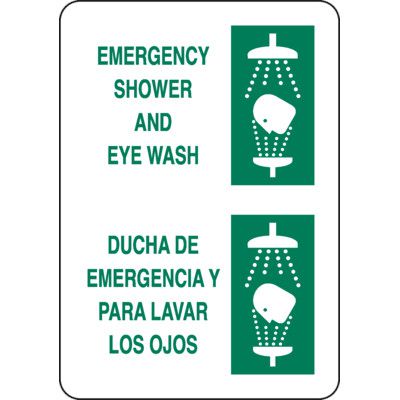 Eyewash And Emergency Shower Signs | Emedco
