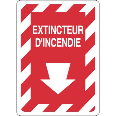 Enseignes De Sortie D'Incendie - Extincteur D'Incendie (Flèche)|Seton ...