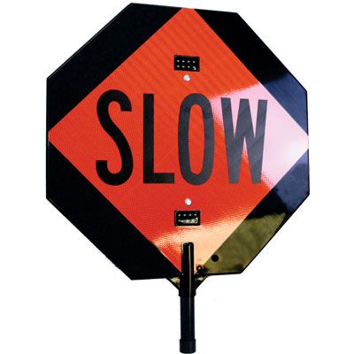 Visual Alert™ Handheld LED Stop/Slow Signs | Seton