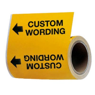 Custom Wrap Around Adhesive Pipe Markers | Emedco