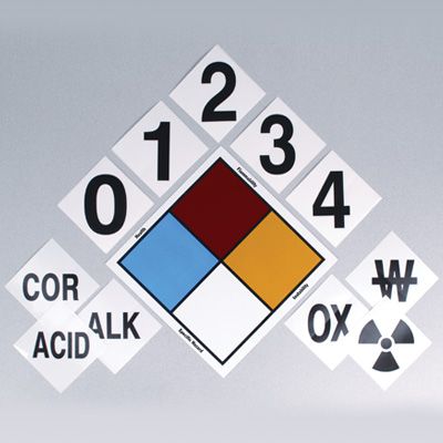 Nfpa Label Sticker 5 Pack) 3.125" Blank NFPA 704 Diamond Decal Vinyl