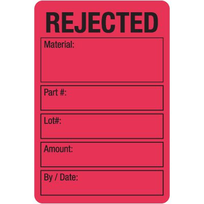 Rejected ISO 9000 Labels | Seton