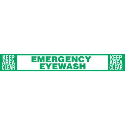Emergency Eyewash Station Keep Area Clear Floor Label | Emedco