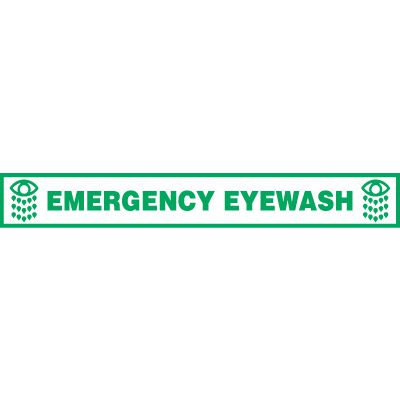 Emergency Eyewash Station (with symbol) Floor Label | Emedco